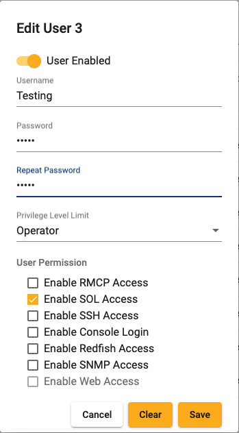  Node Explorer How To Enable SOL Function For New Created BMC Users 